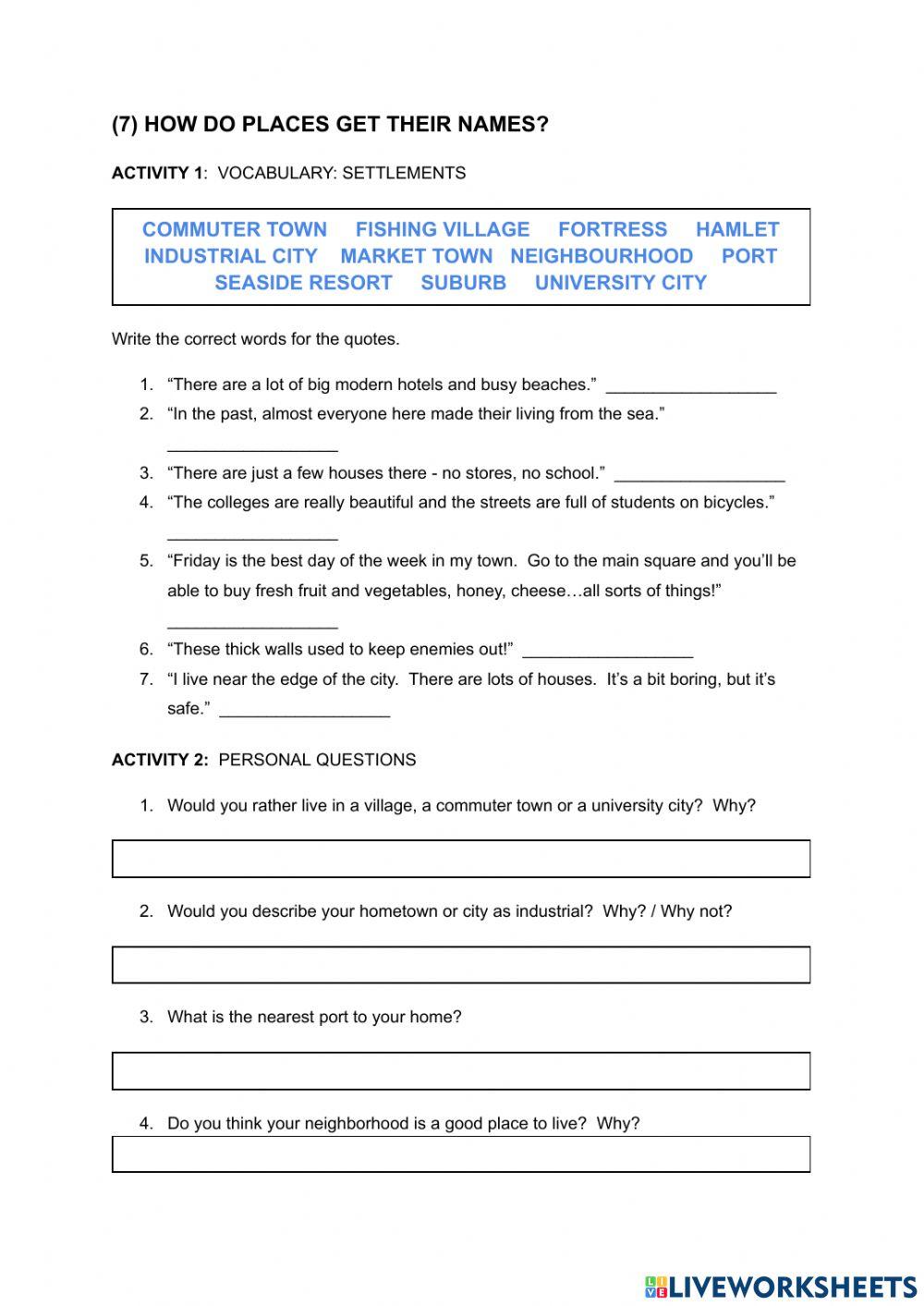 How do places get their names | profepasti | Live