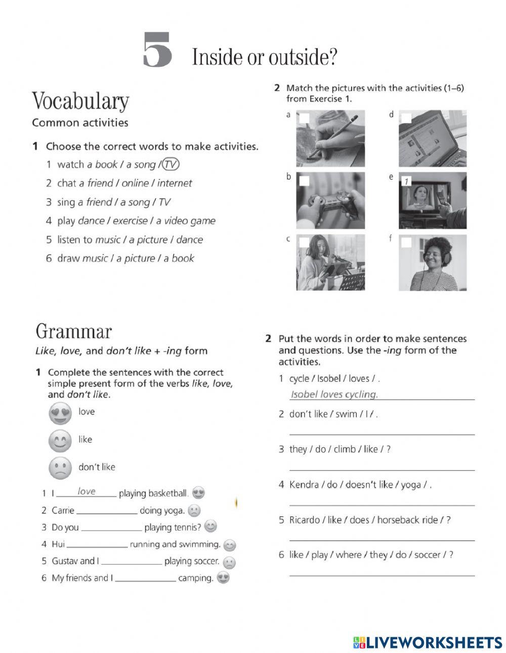 7011895 | V1 U5 Workbook | Luz Castro | LiveWorksheets