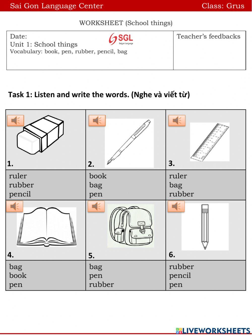 FF1 unit 1 Grus | Free Interactive Worksheets | 6977996