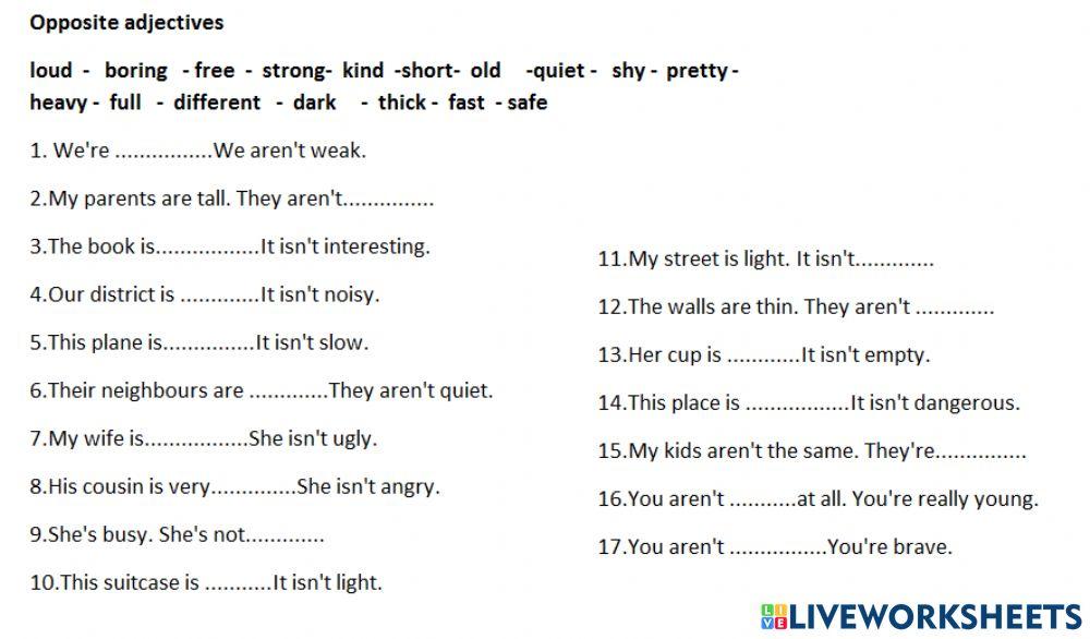 Opposite adjectives-walk of fame worksheet | Live Worksheets