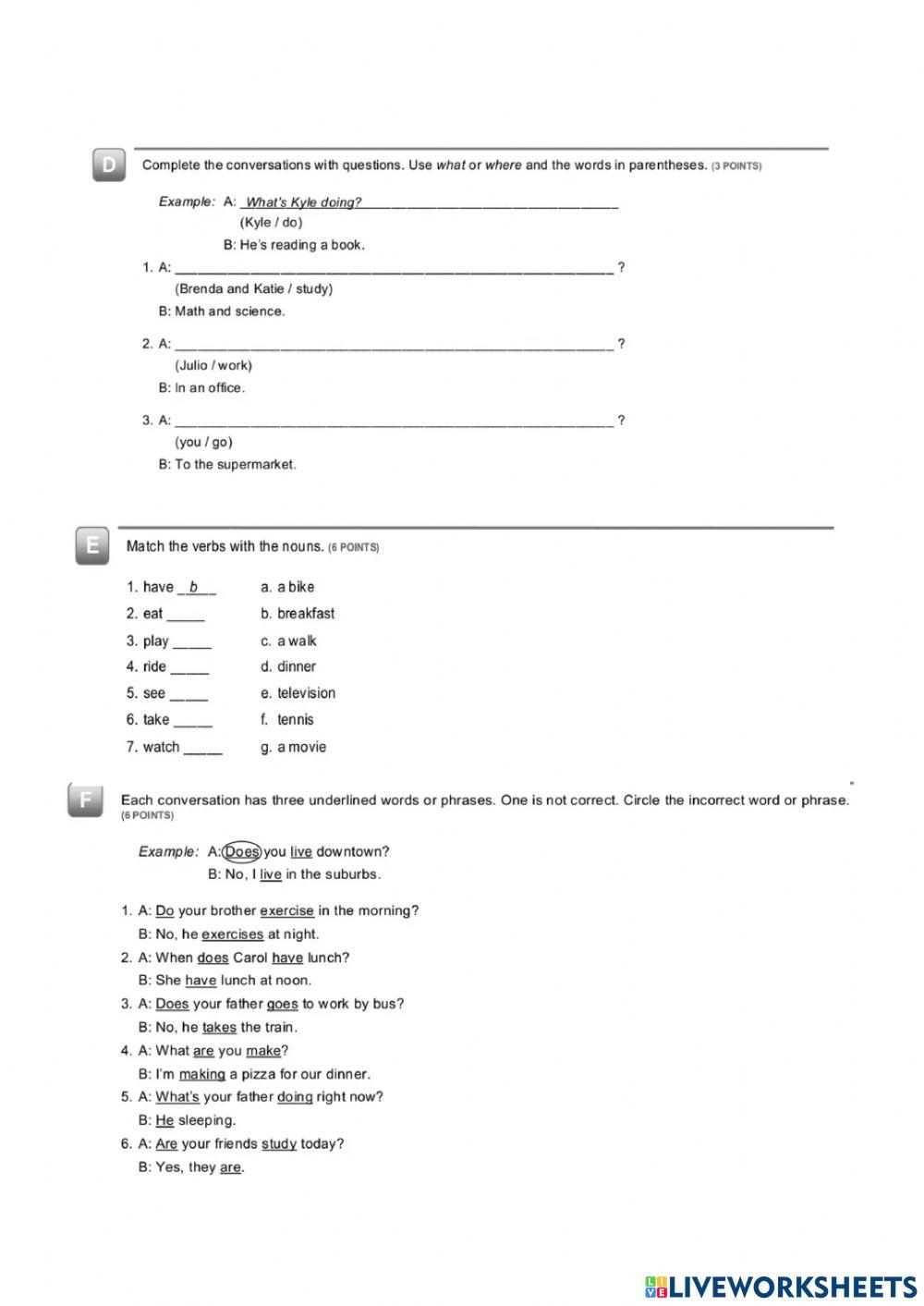interchange 4th… | Free Interactive Worksheets | 6966067