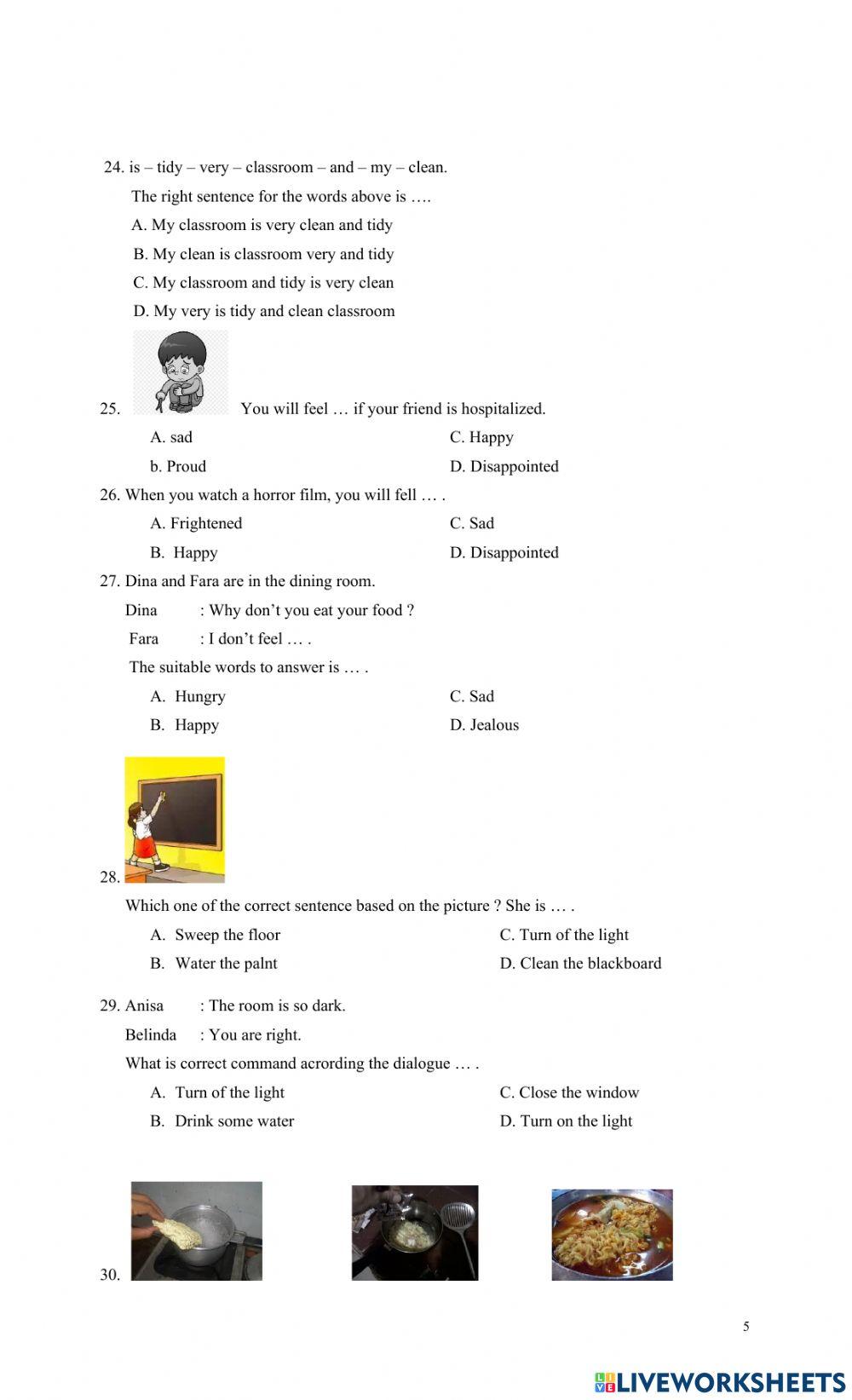 Pat online activity for 6 | Live Worksheets