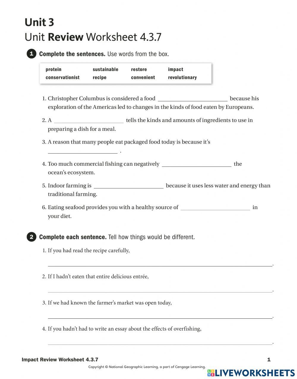 Impact 4 Unit 3… | Free Interactive Worksheets | 6979407