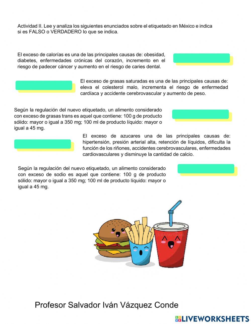 Natural vs. Ultraprocesado. worksheet | Live Worksheets