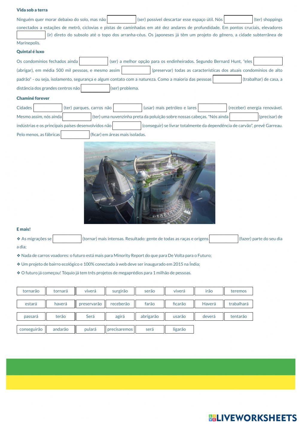 Futuro do Prese… | Free Interactive Worksheets | 7018072