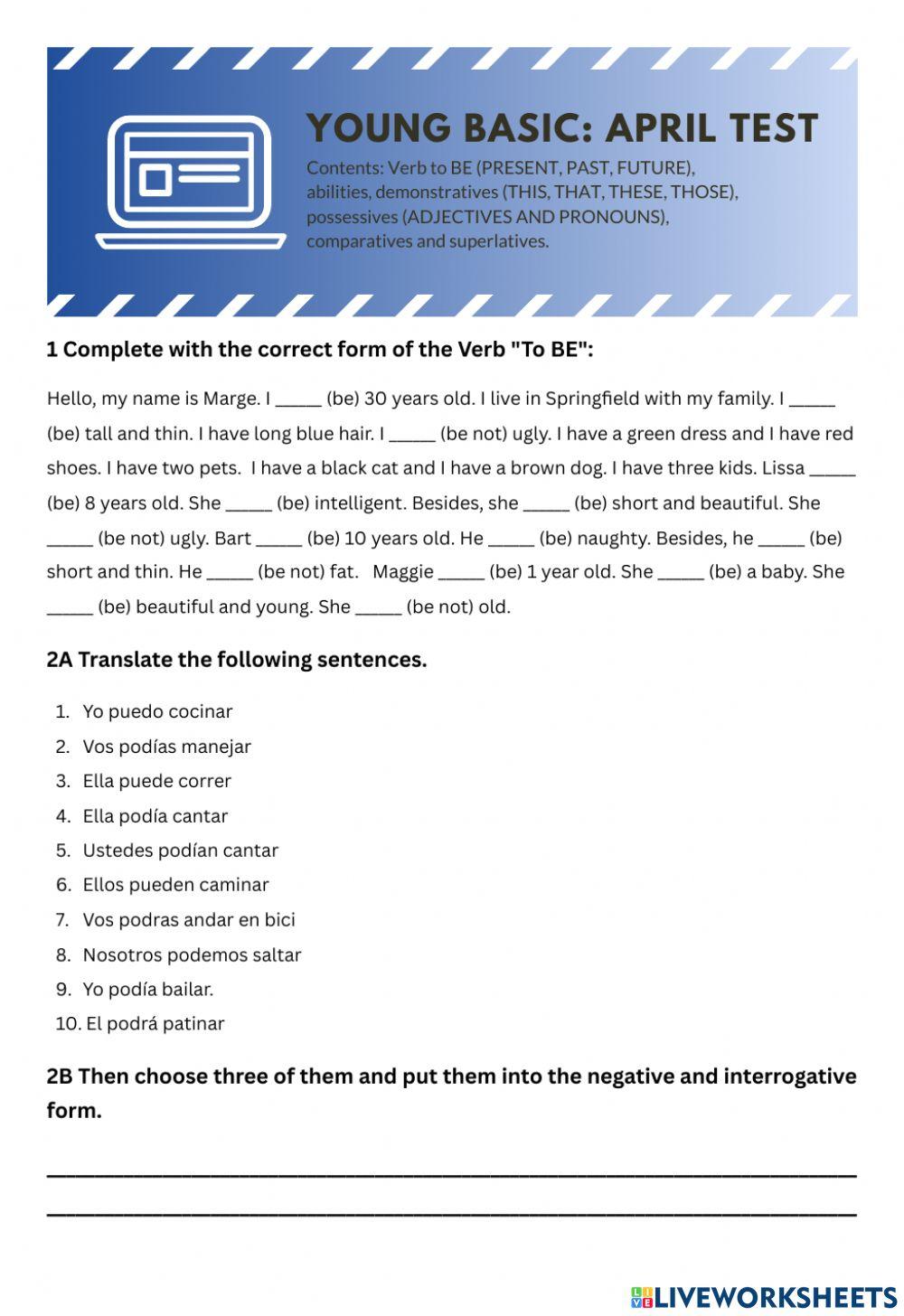 Exam | Free Interactive Worksheets | 7149720