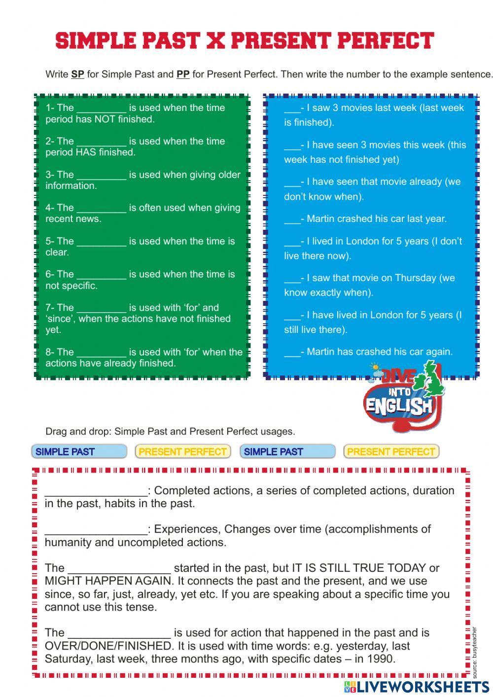 Simple past present perfect | TeacherMarcela | Live