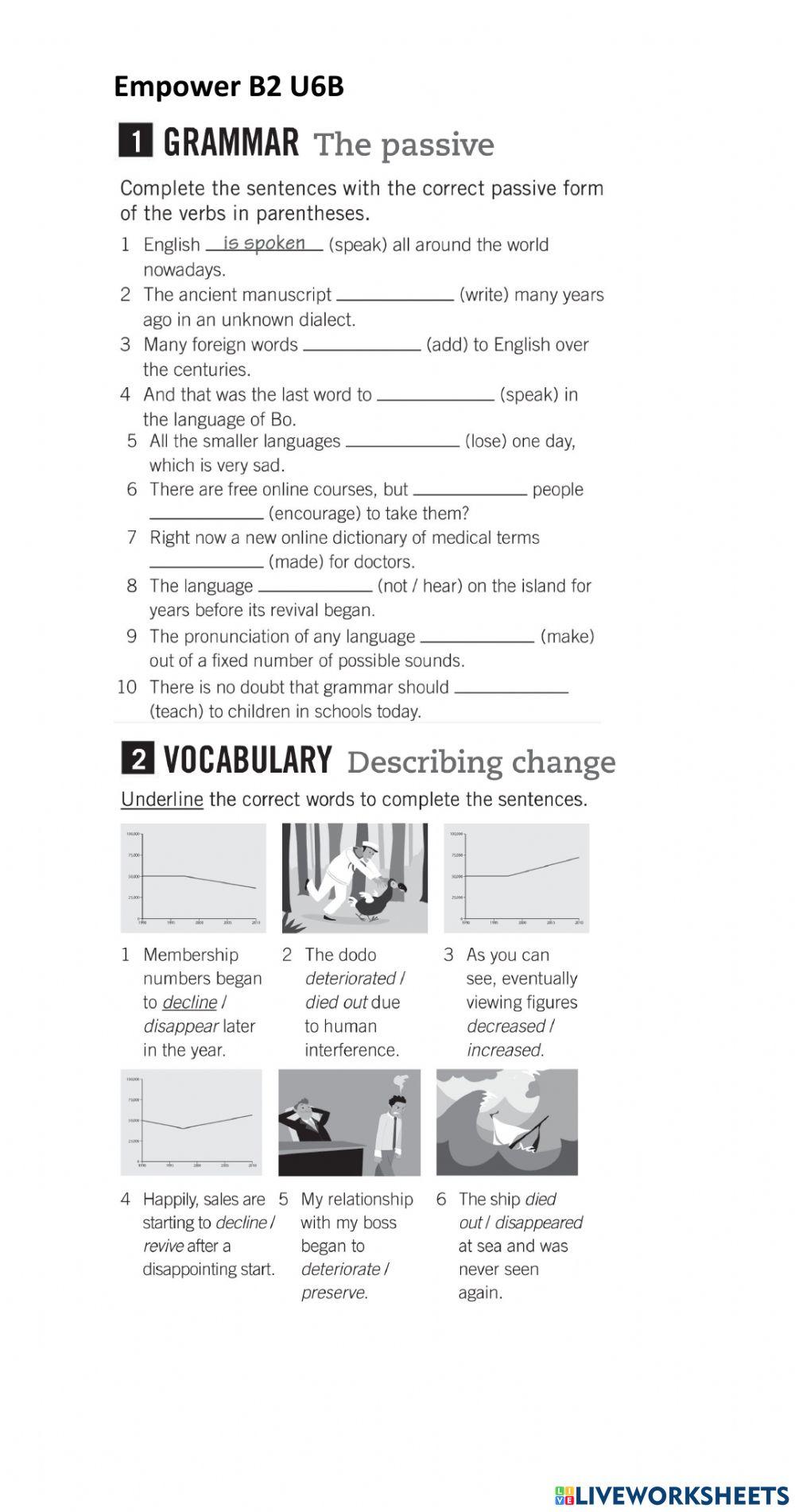 Empower B2 U6B worksheet | Live Worksheets