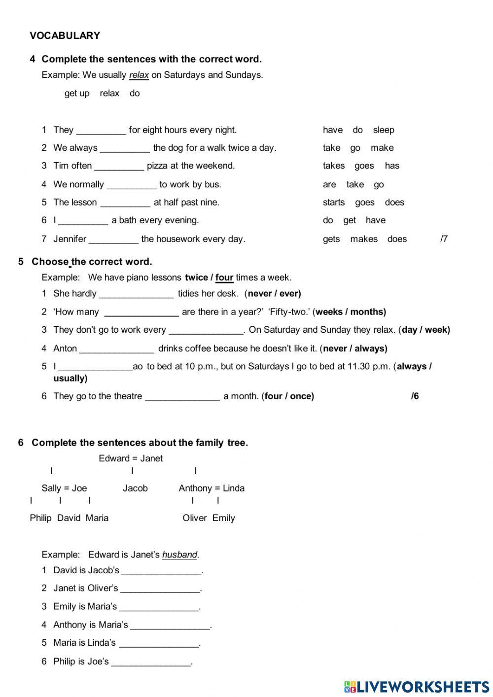 English File elementary Test Unit 4 online exercise for | Live Worksheets