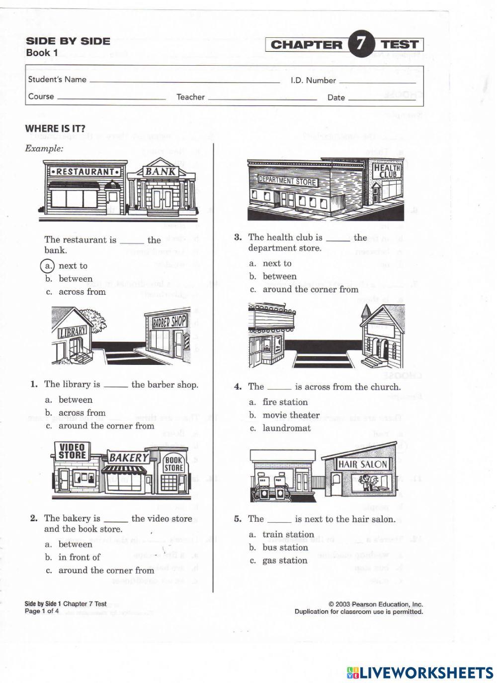 Book 1 Unit 7 | Free Interactive Worksheets | 6961244