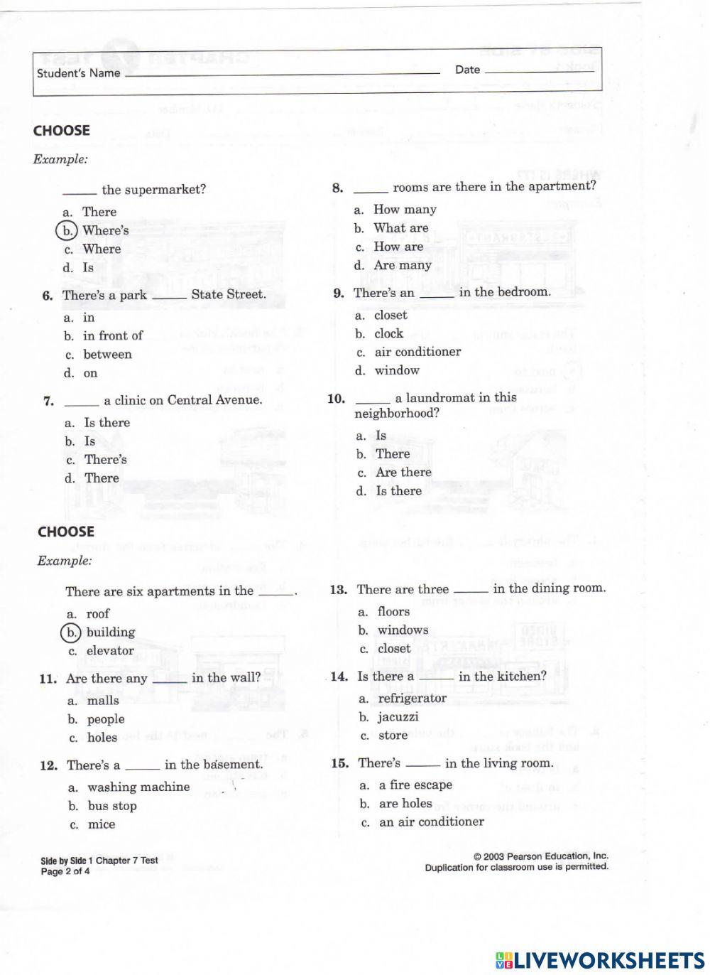 Book 1 Unit 7 | Free Interactive Worksheets | 6961244