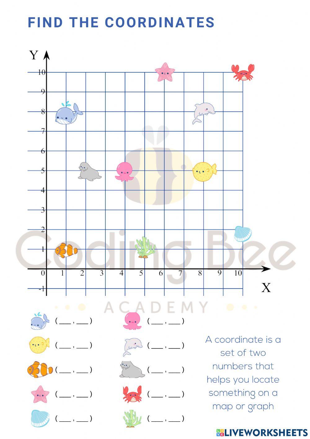 Coordinate Intr… | Free Interactive Worksheets | 7071188