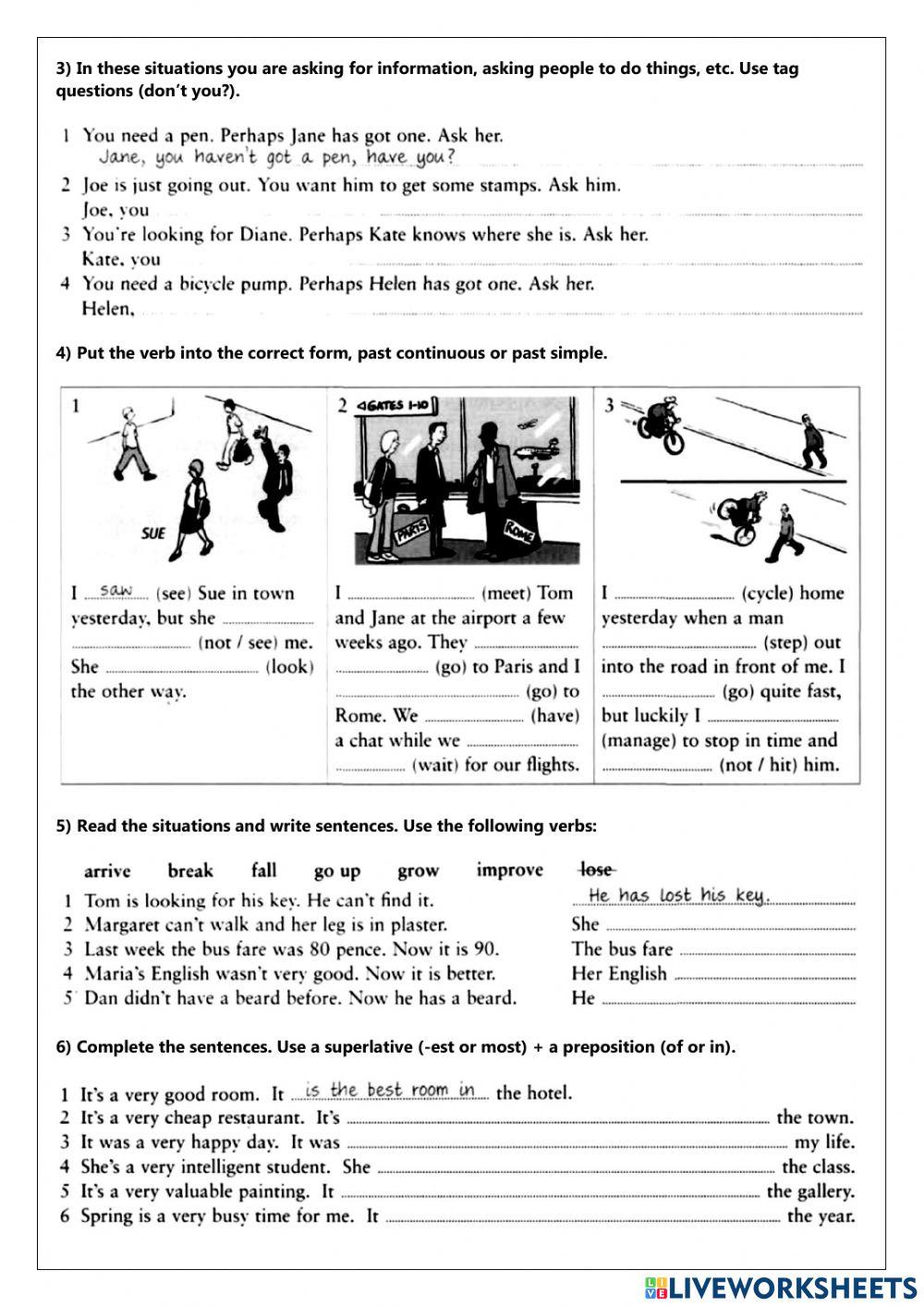 PROGRESSION 2 - MIDTERM REVIEW online exercise for | Live Worksheets