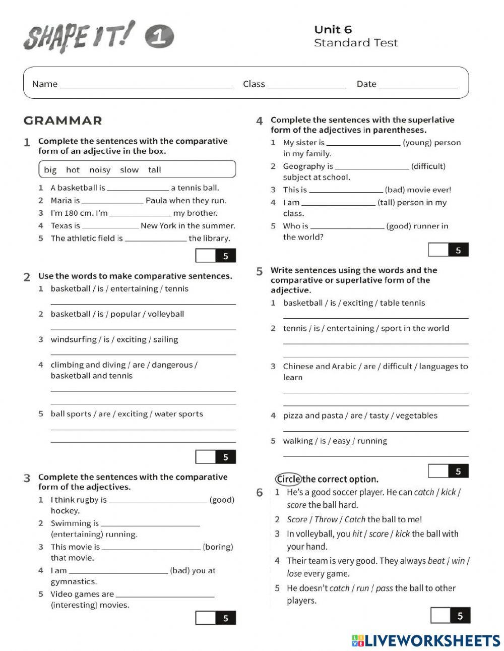 Shape It - Test… | Free Interactive Worksheets | 6941258