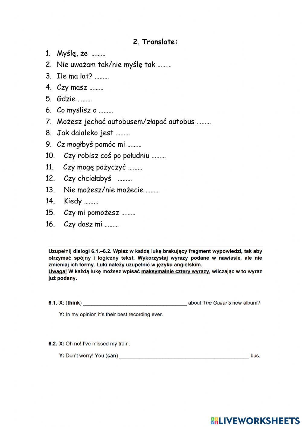 E8 revision | Free Interactive Worksheets | 7013203