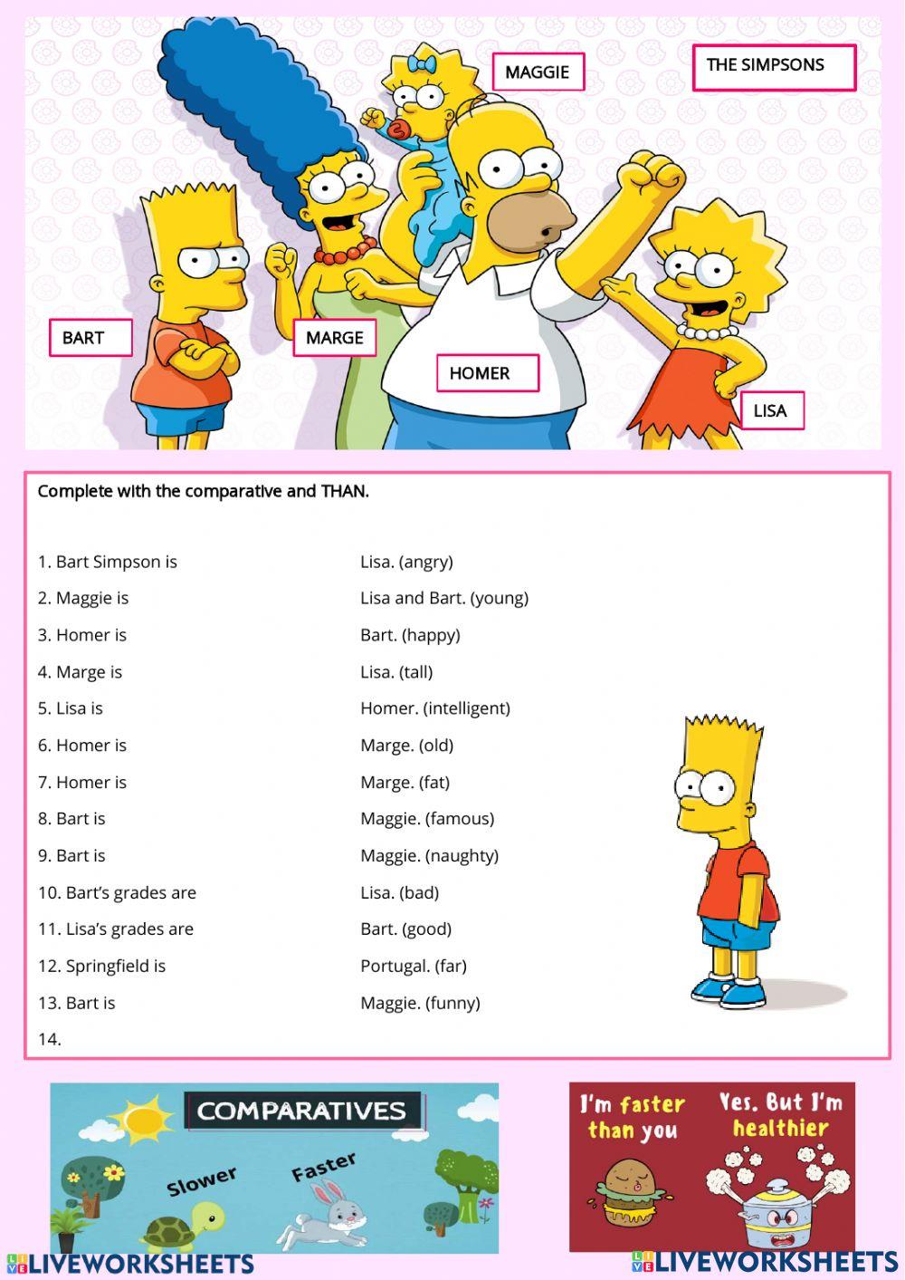 Comparative adjectives online exercise for | Live Worksheets