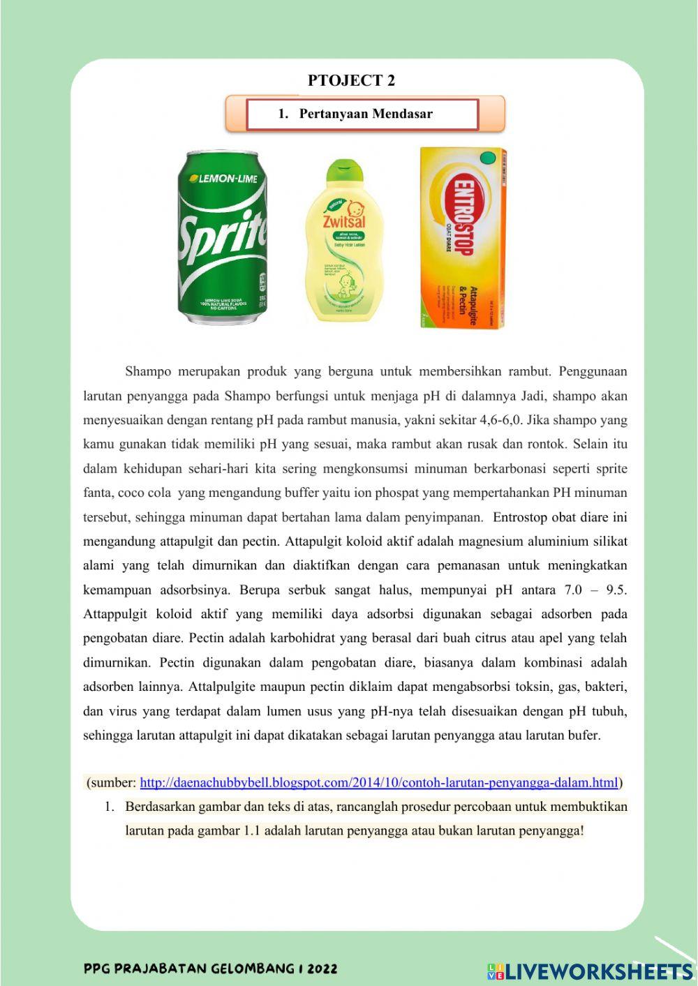 Buffer experiment worksheet | Live Worksheets