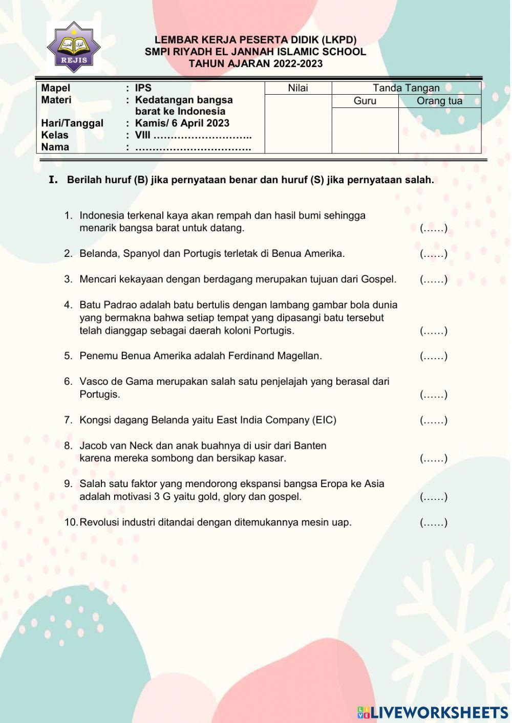 Ips | Free Interactive Worksheets | 2337239