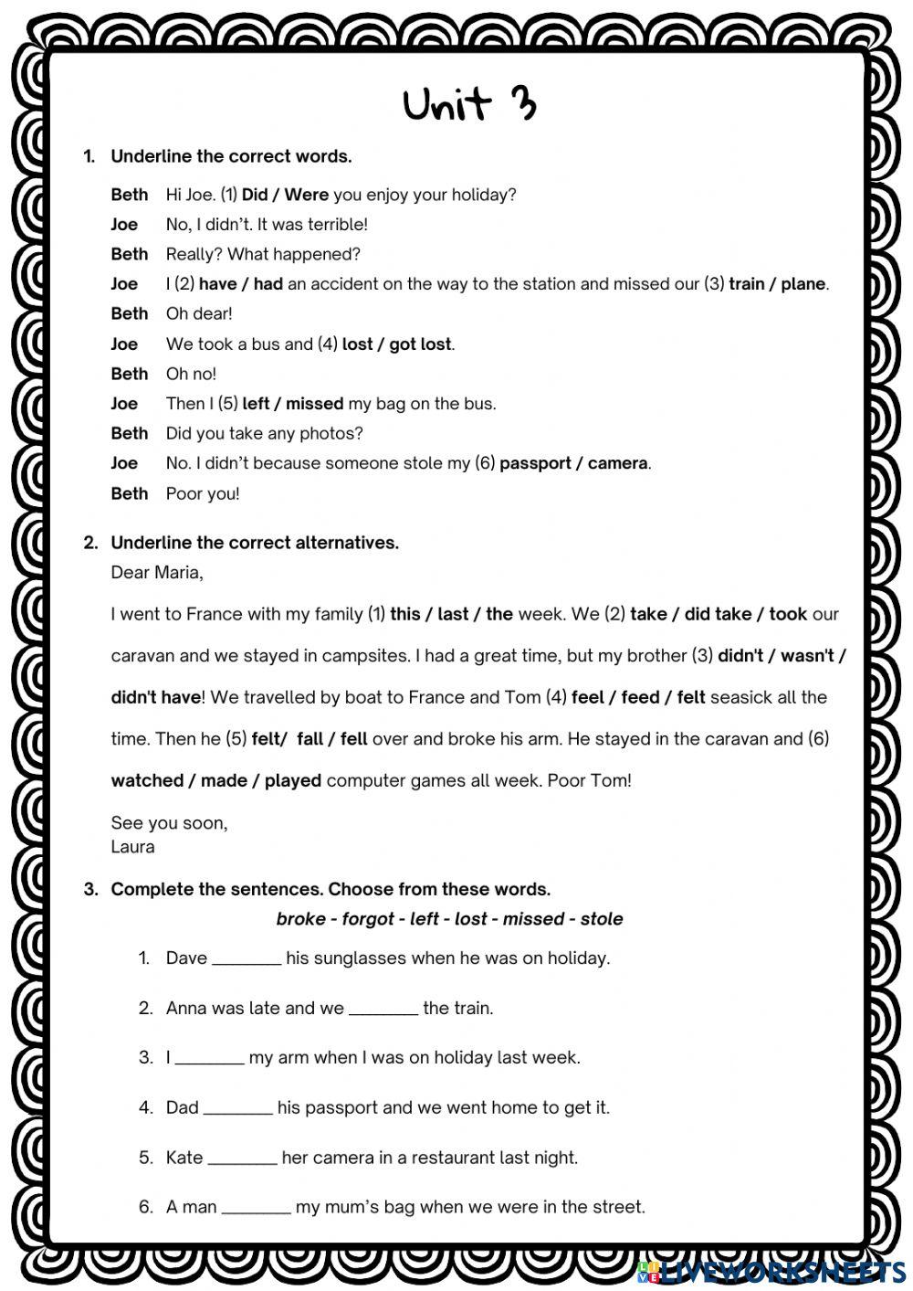 Project 2 Unit … | Free Interactive Worksheets | 2337318