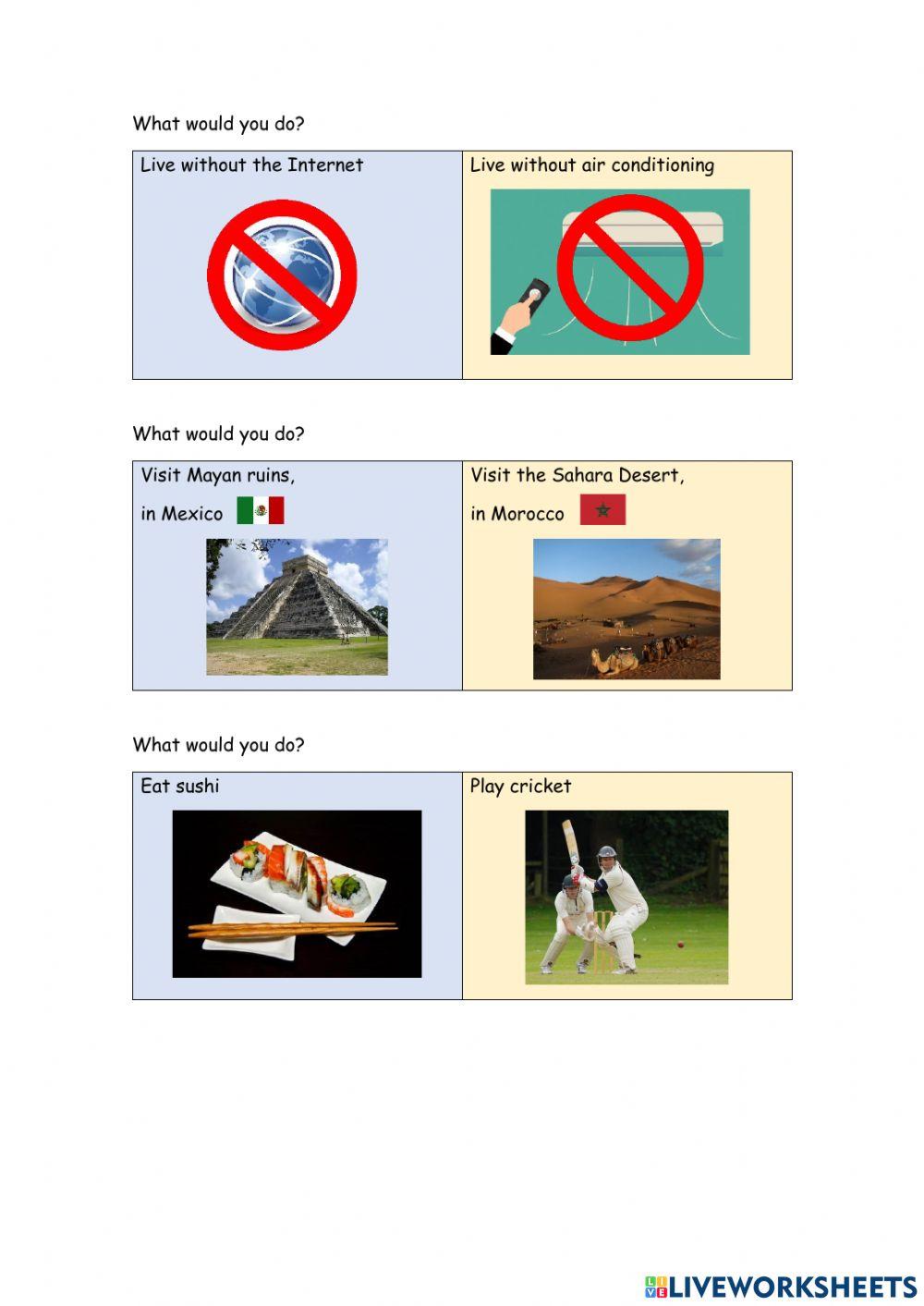 What would you do? online exercise for | Live Worksheets