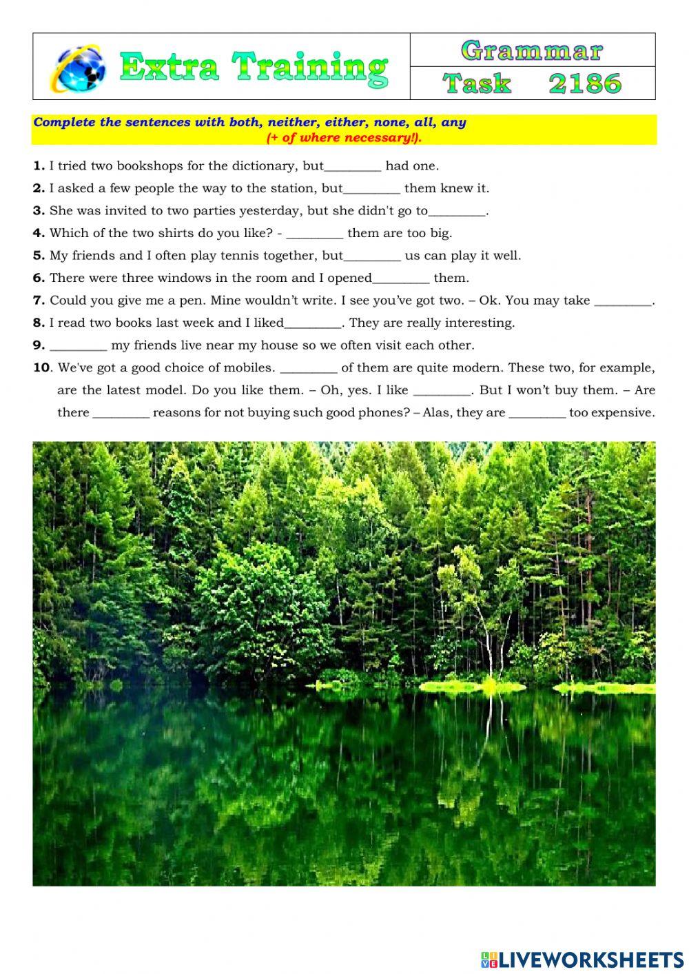 7113061 | Extra training 2186 | Николай | LiveWorksheets