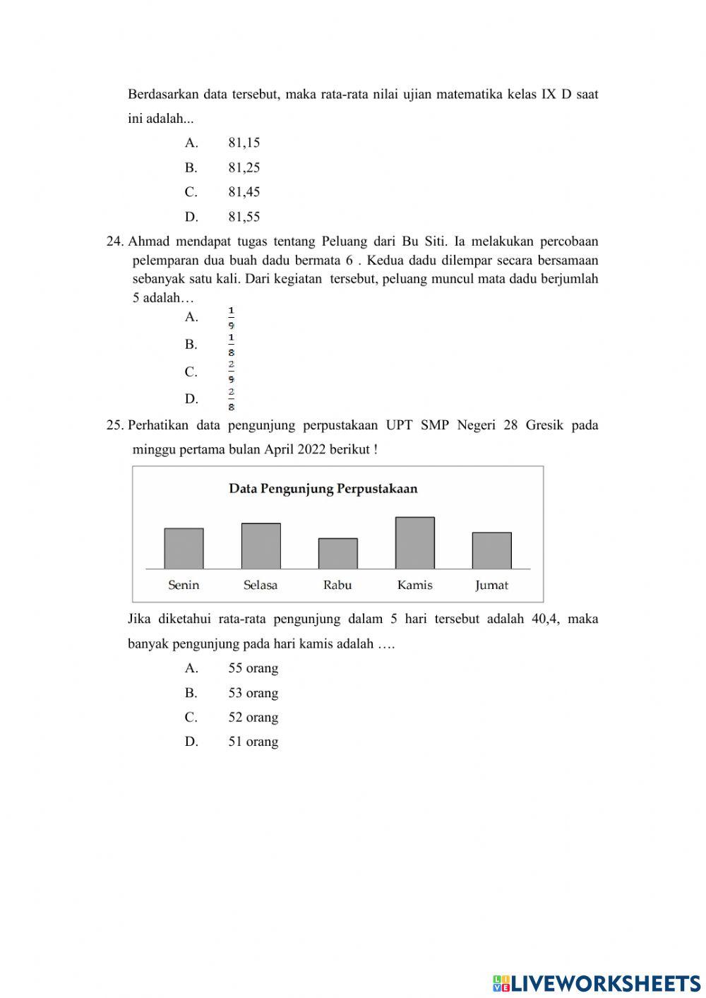 Try Out US SMP worksheet | Live Worksheets