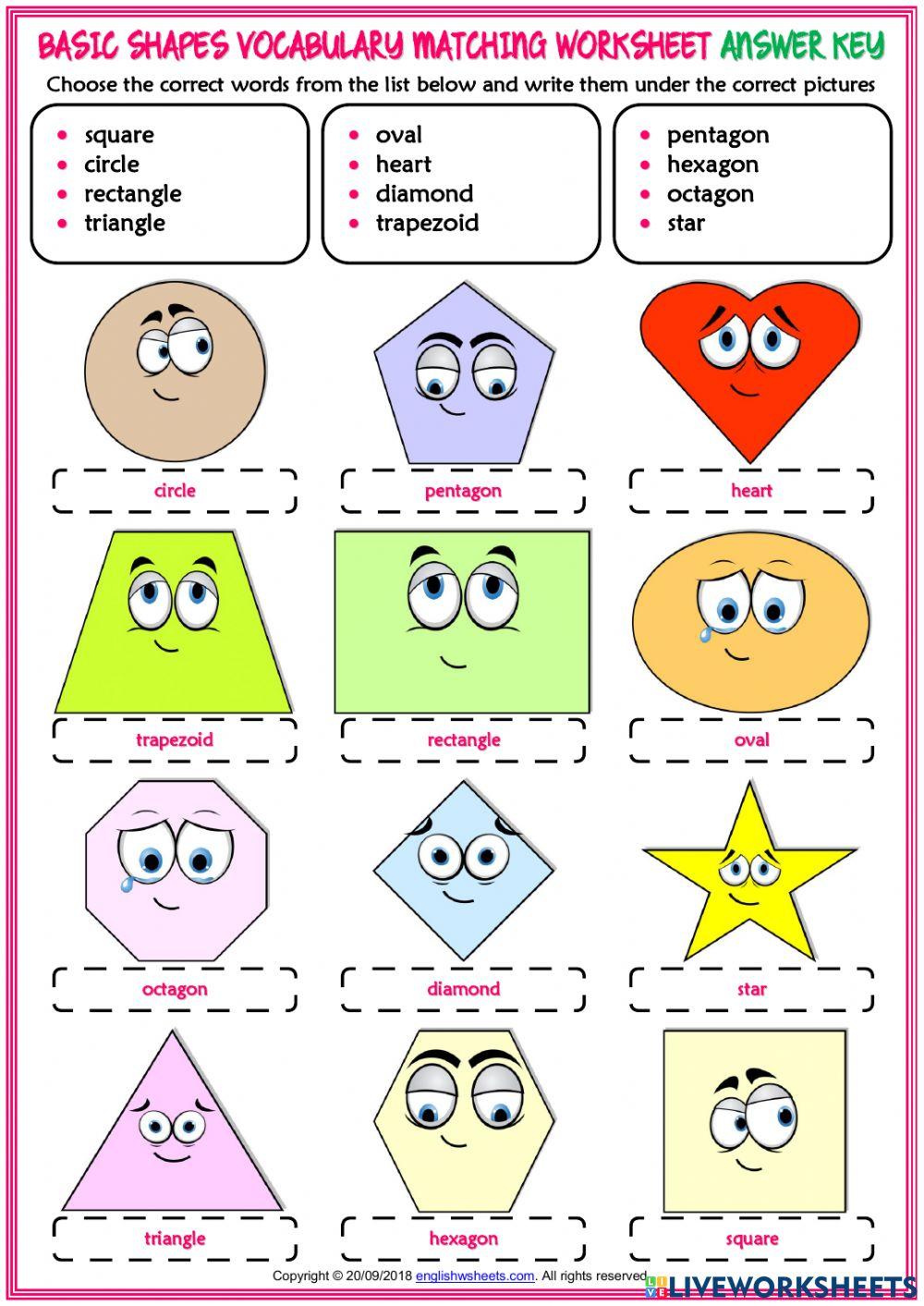 Shapes1 worksheet | Live Worksheets