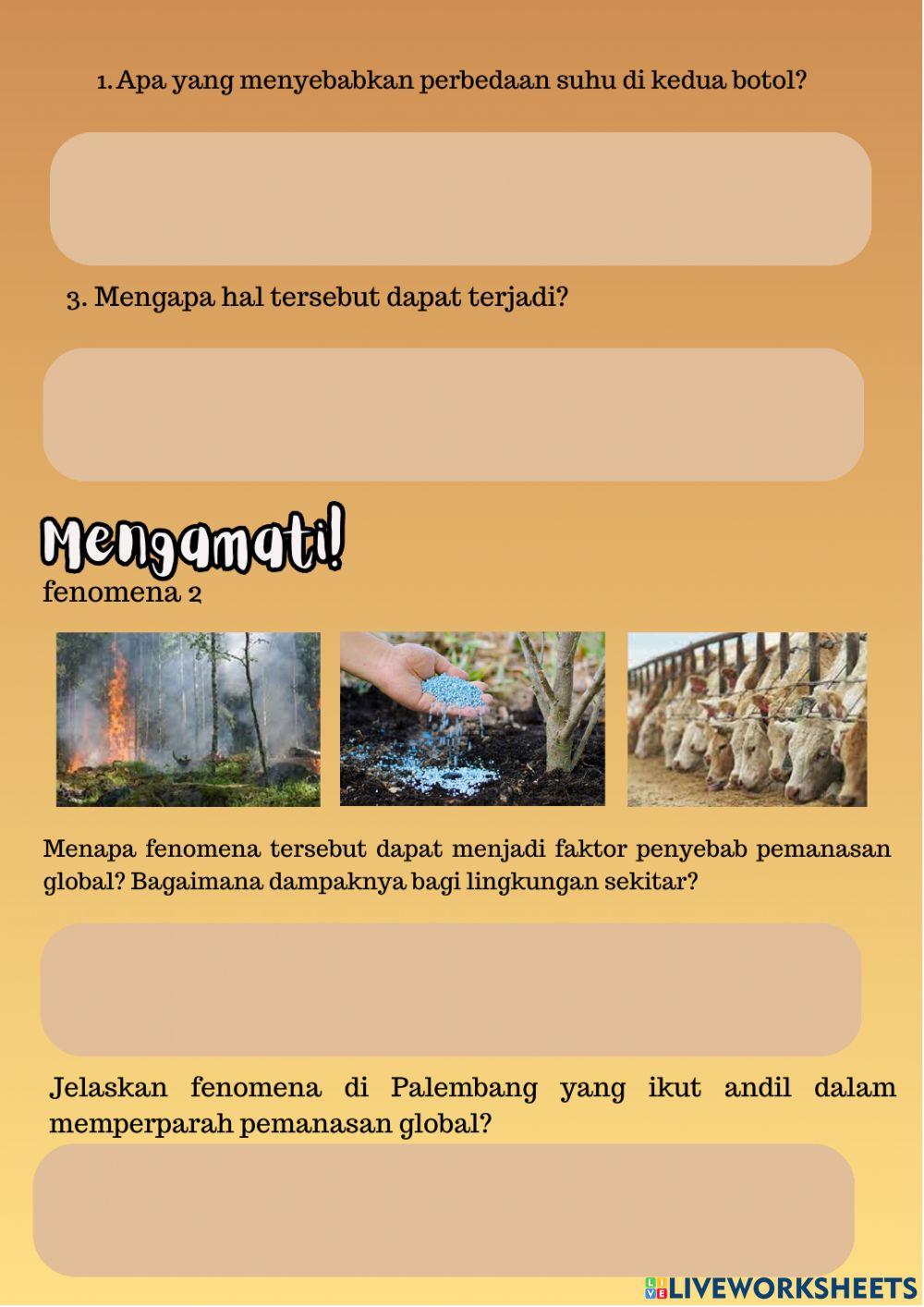 Global Warming online worksheet for X | Live Worksheets