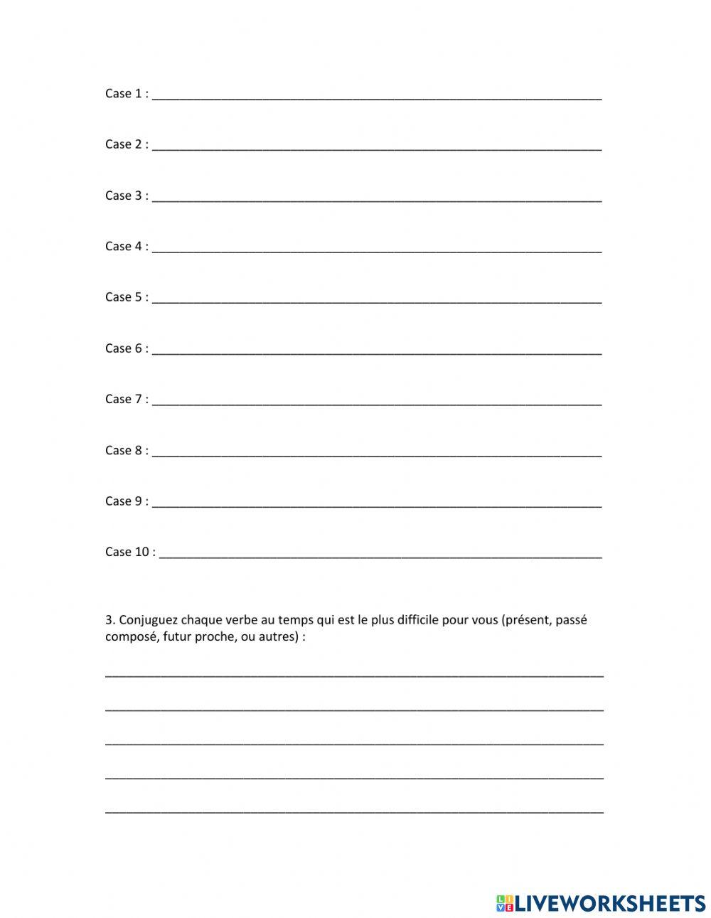 Activités 2, 3, 4 et 5 online exercise for | Live Worksheets