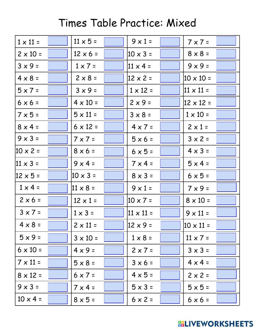 7082126 Times Table Practice Mixed 1 12 MontJill 7082126 Times Table Practice Mixed 1 12 MontJill