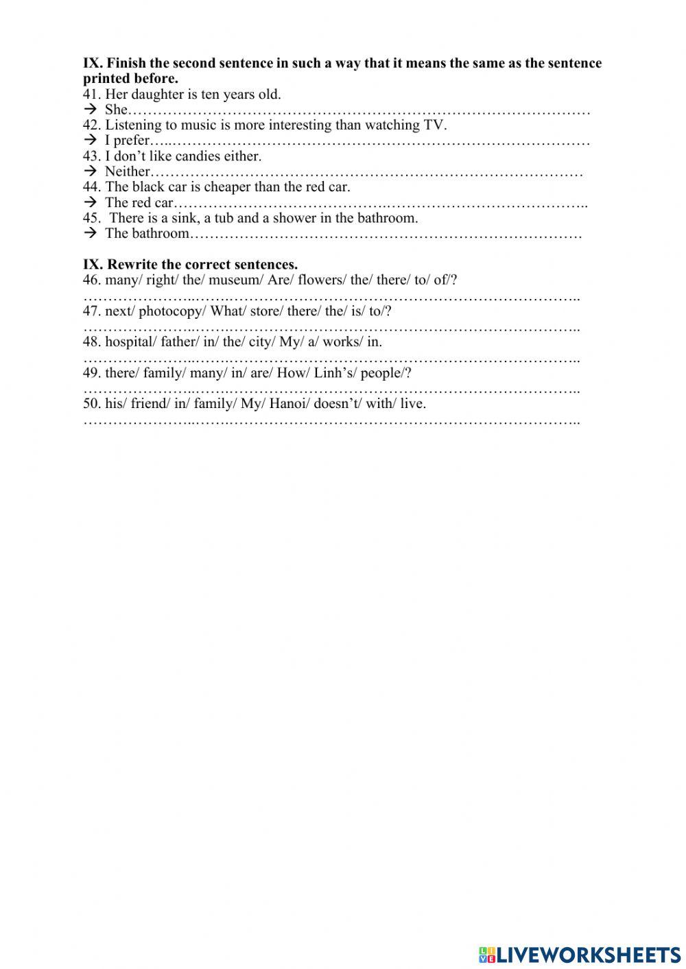 G5 - test 32 worksheet | Live Worksheets