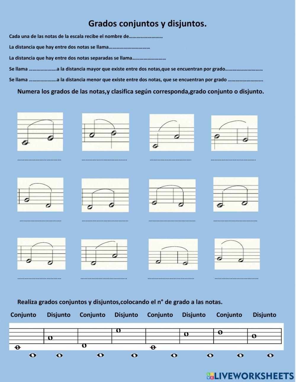 grados conjuntos y disjuntos. Escuela de Música Sur Argentino online ...