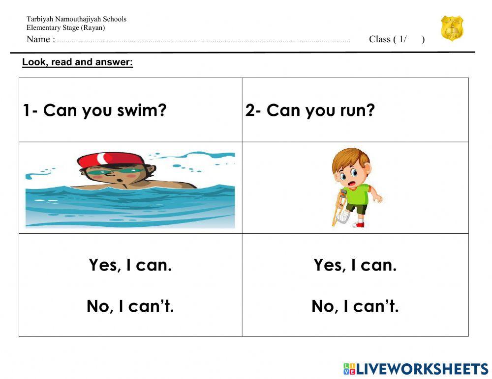 Grade 1 Power up Unit 7 can and can't 0144