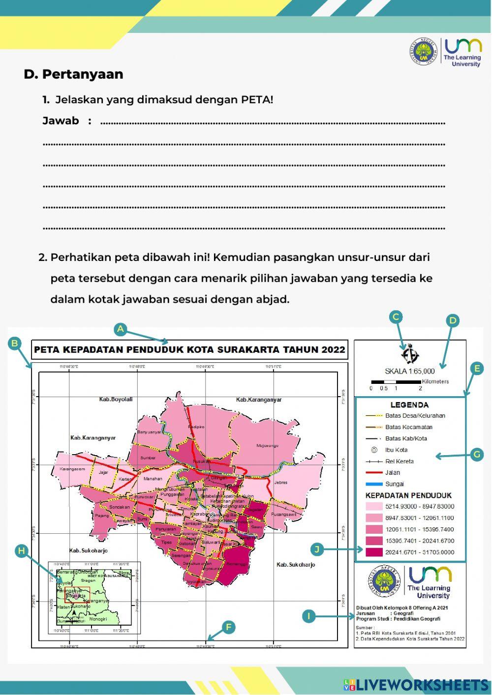 DASAR PETA online exercise for | Live Worksheets
