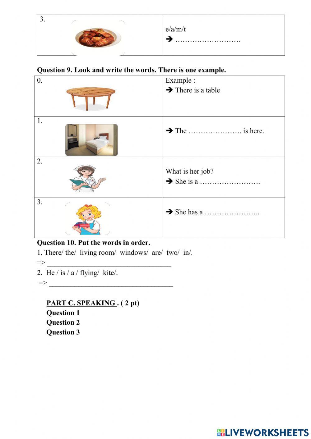 FINAL TEST GRADE 3 online exercise for | Live Worksheets