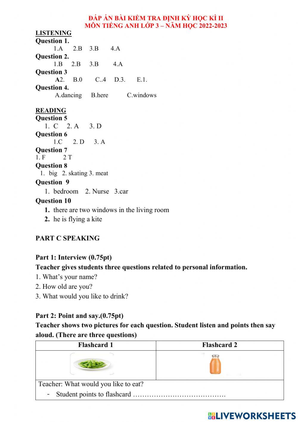 FINAL TEST GRADE 3 online exercise for | Live Worksheets