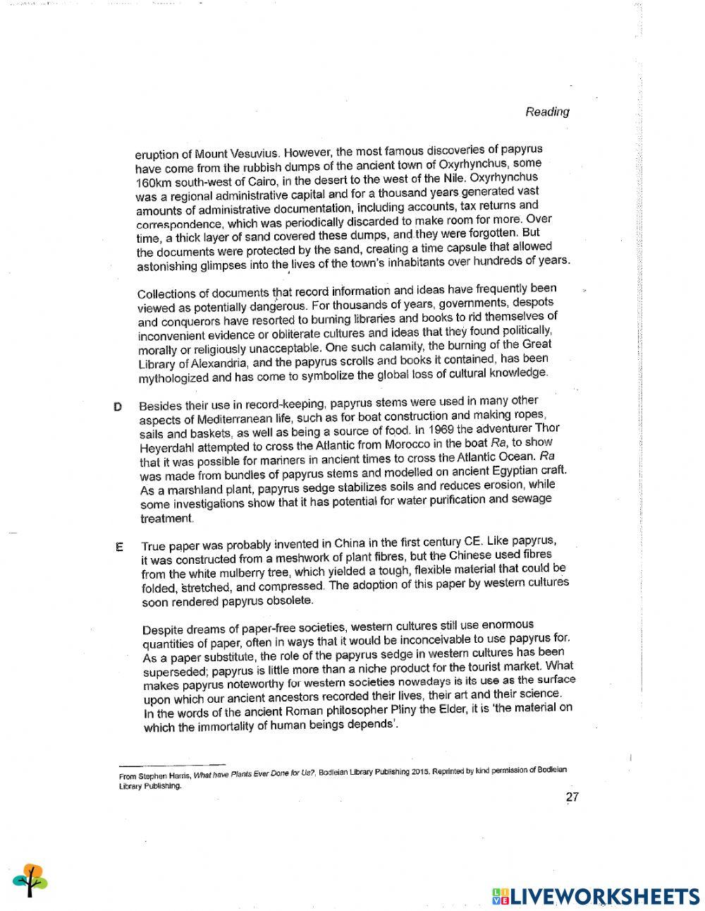 Ielts Mini Test 2 worksheet | Live Worksheets