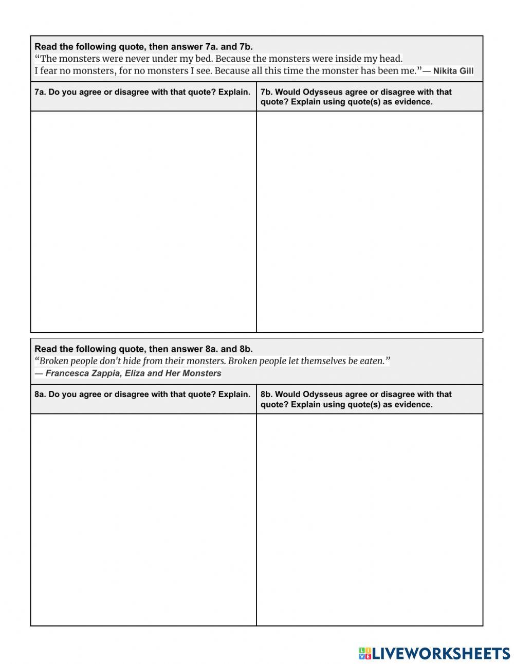 Fishbowl worksheet | Live Worksheets