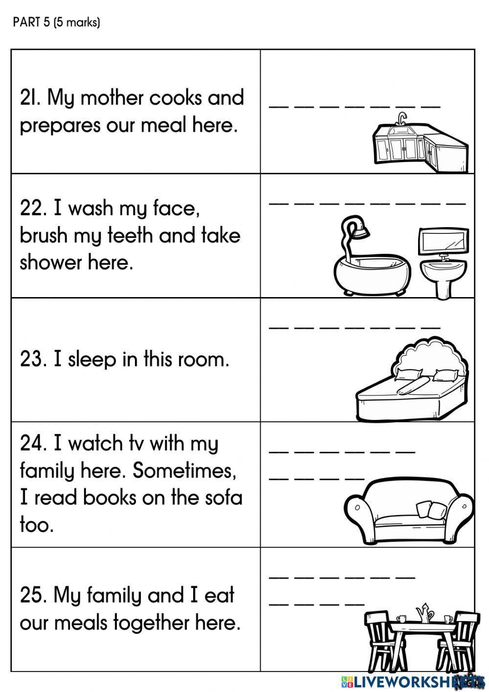 Year 2 UASA Eng… | Free Interactive Worksheets | 6971526