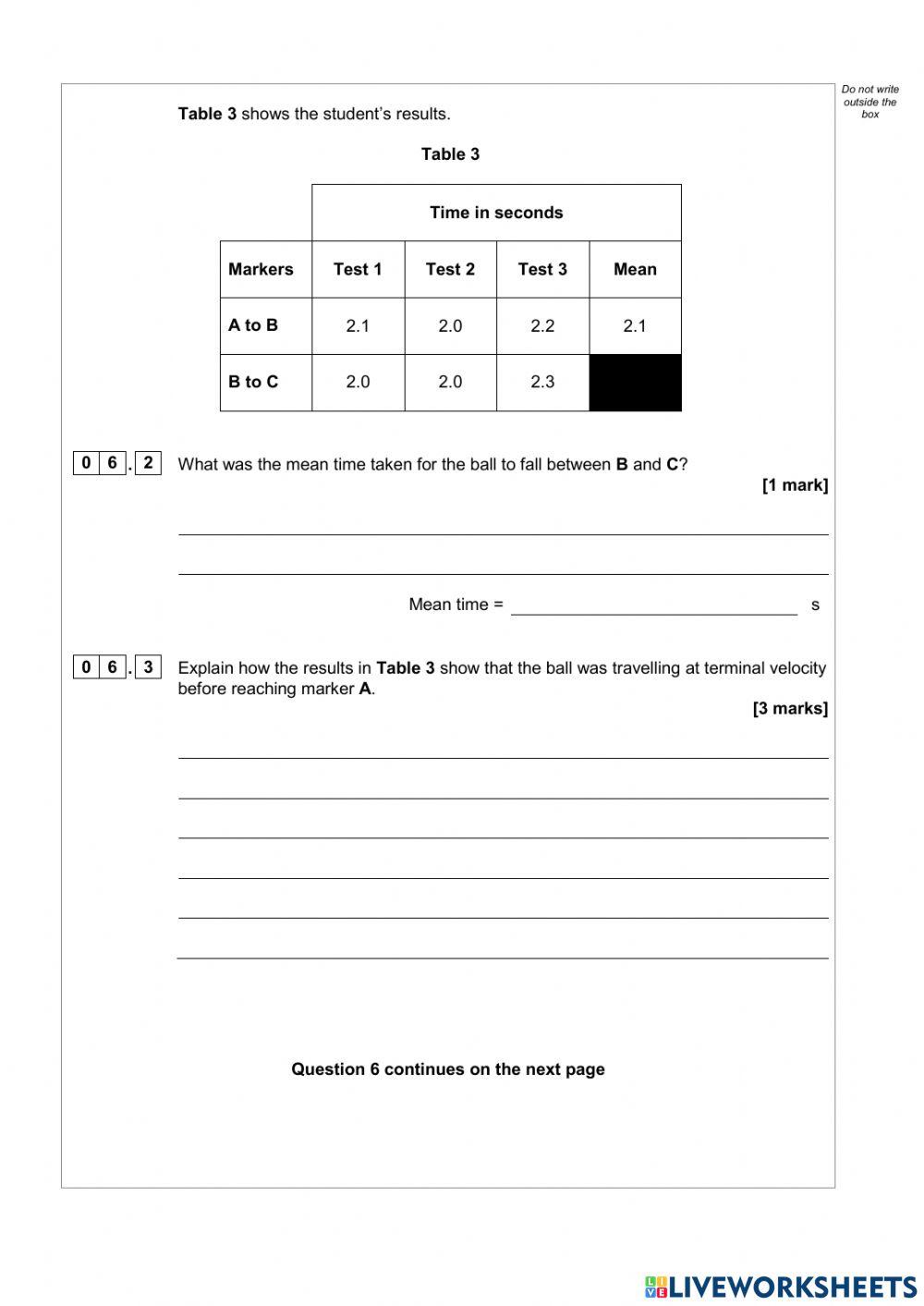 MYP Physics revision sheet 2 online exercise for | Live Worksheets
