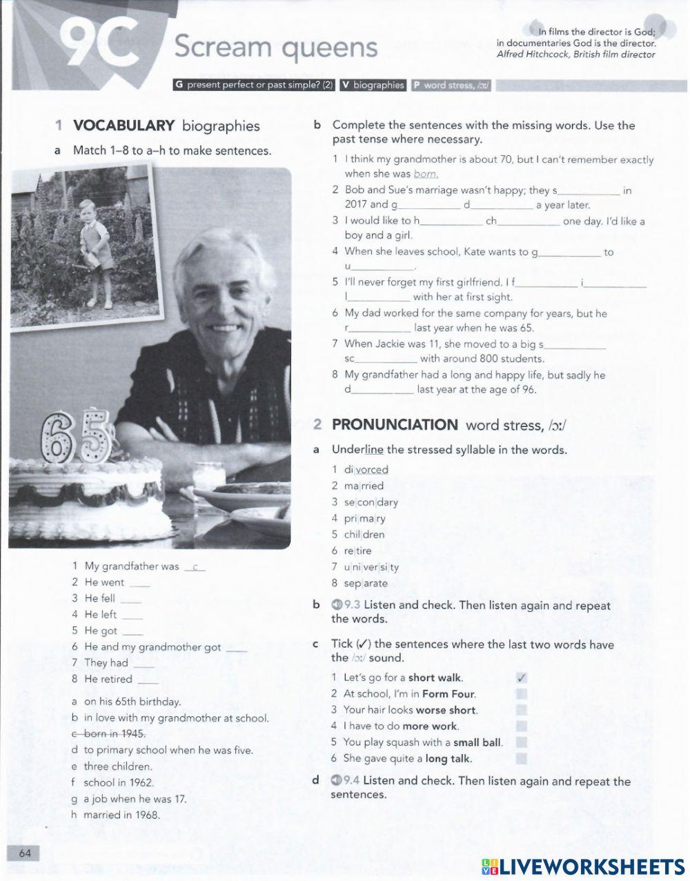 9c pre inter online exercise for | Live Worksheets