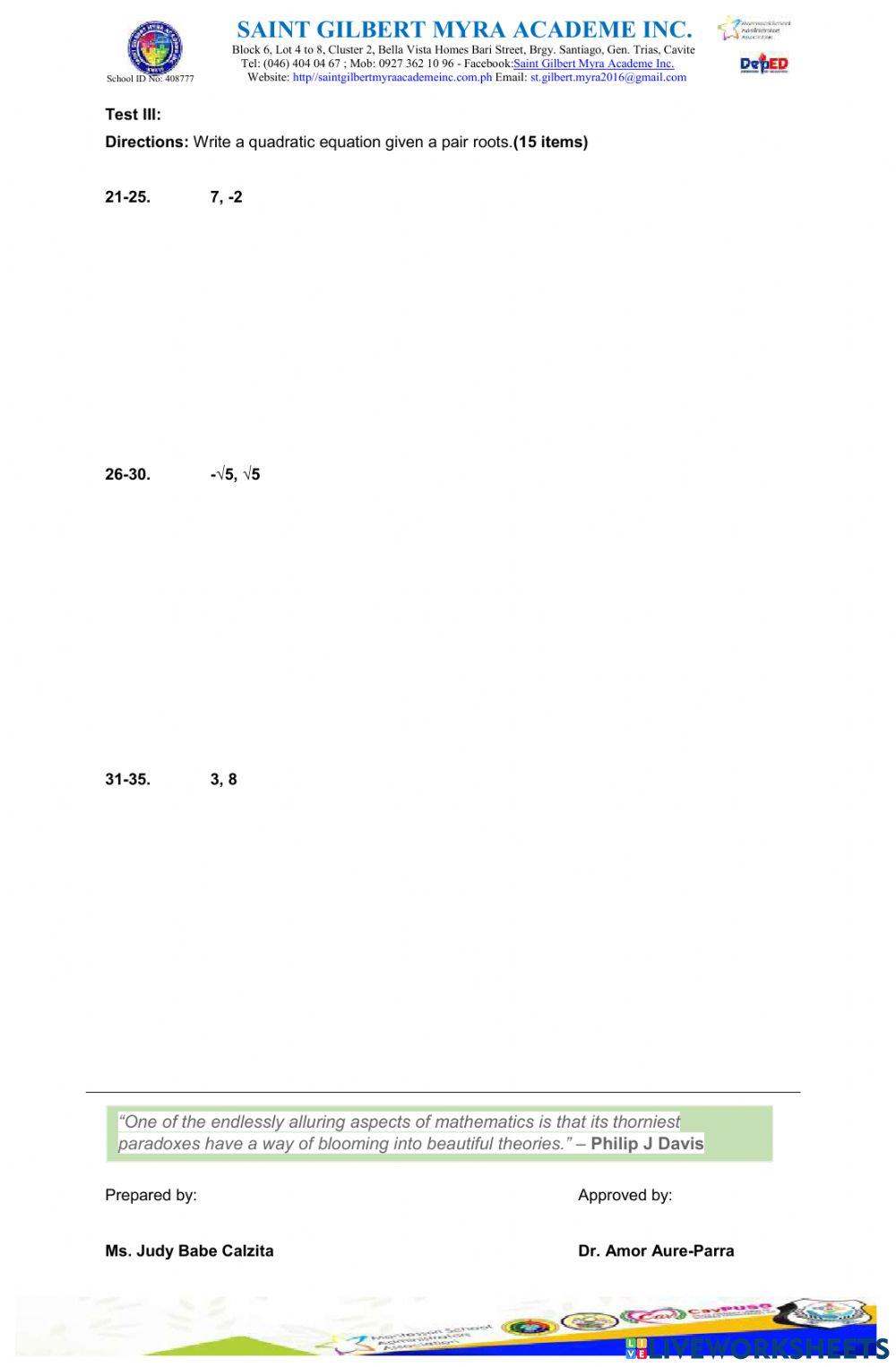 Fourth Monthly … | Free Interactive Worksheets | 6992330