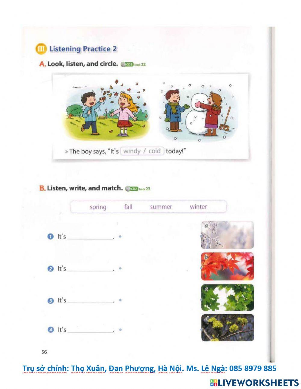 6972042 | Listen up 2 - Unit 11: It's Spring Now | Le Thi