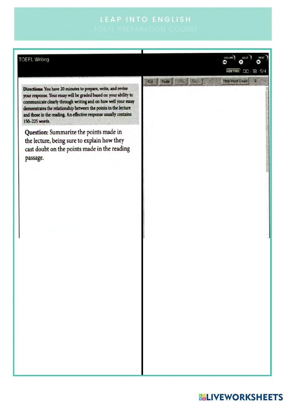 7144794 TOEFL Integrated Writing Task LeapintoEnglish 7144794-toefl-integrated-writing-task-leapintoenglish
