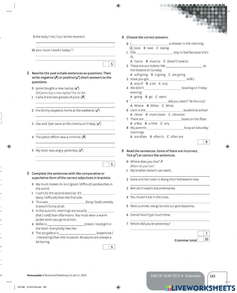 Test A1-1 1728 | Hoang Ky Anh | Live Worksheets