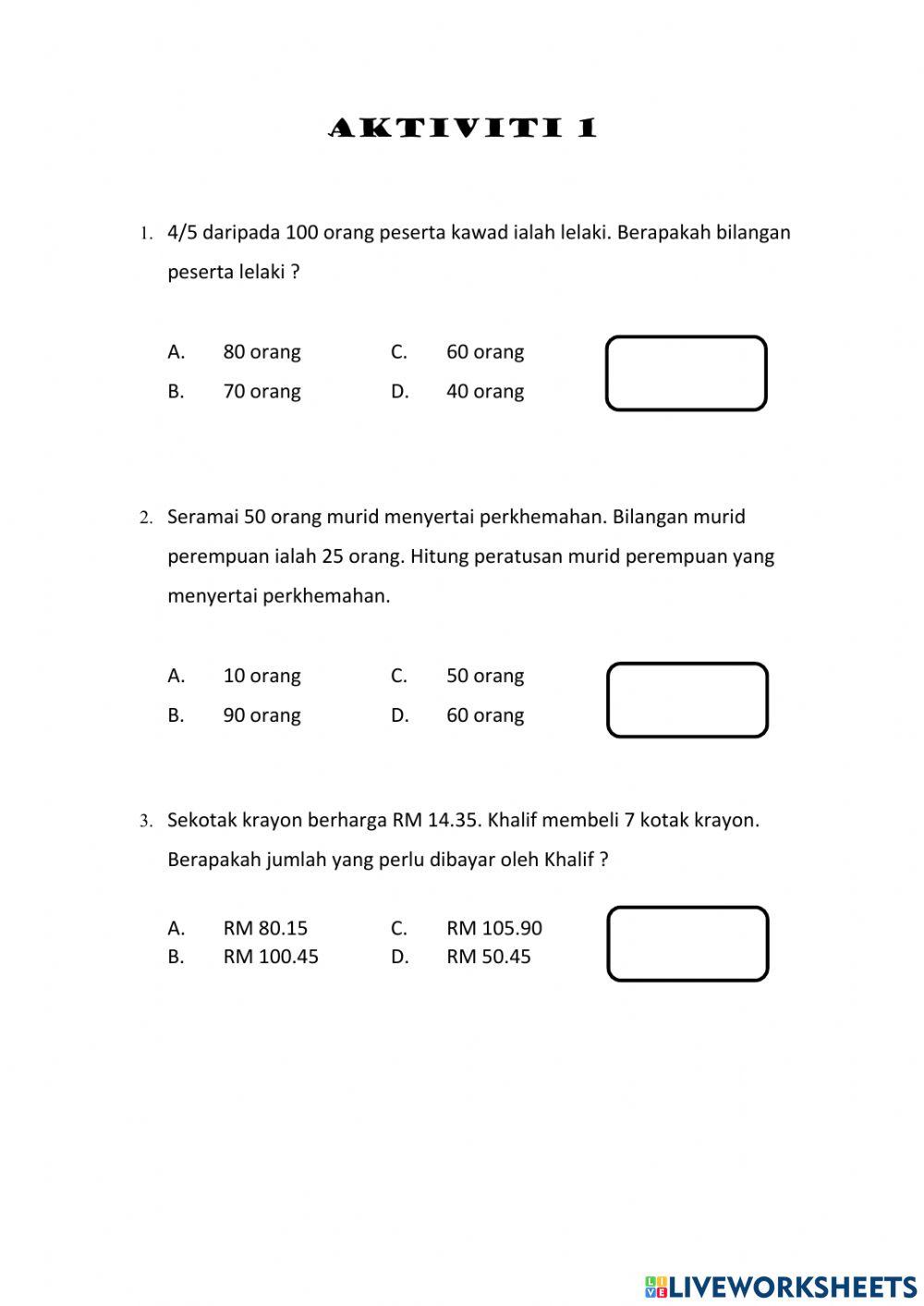 Liveworksheet 3 online exercise for | Live Worksheets