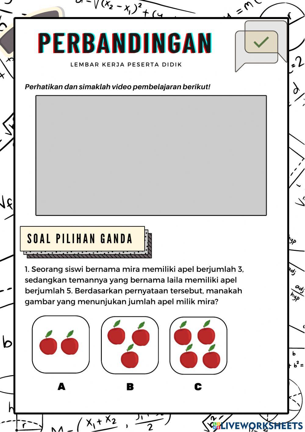 Belajar Matematika | nasywa07 | Live Worksheets