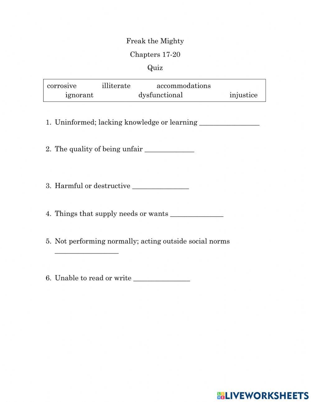 Freak the Mighty Chpts 17-209 | Sara Higgs | Live