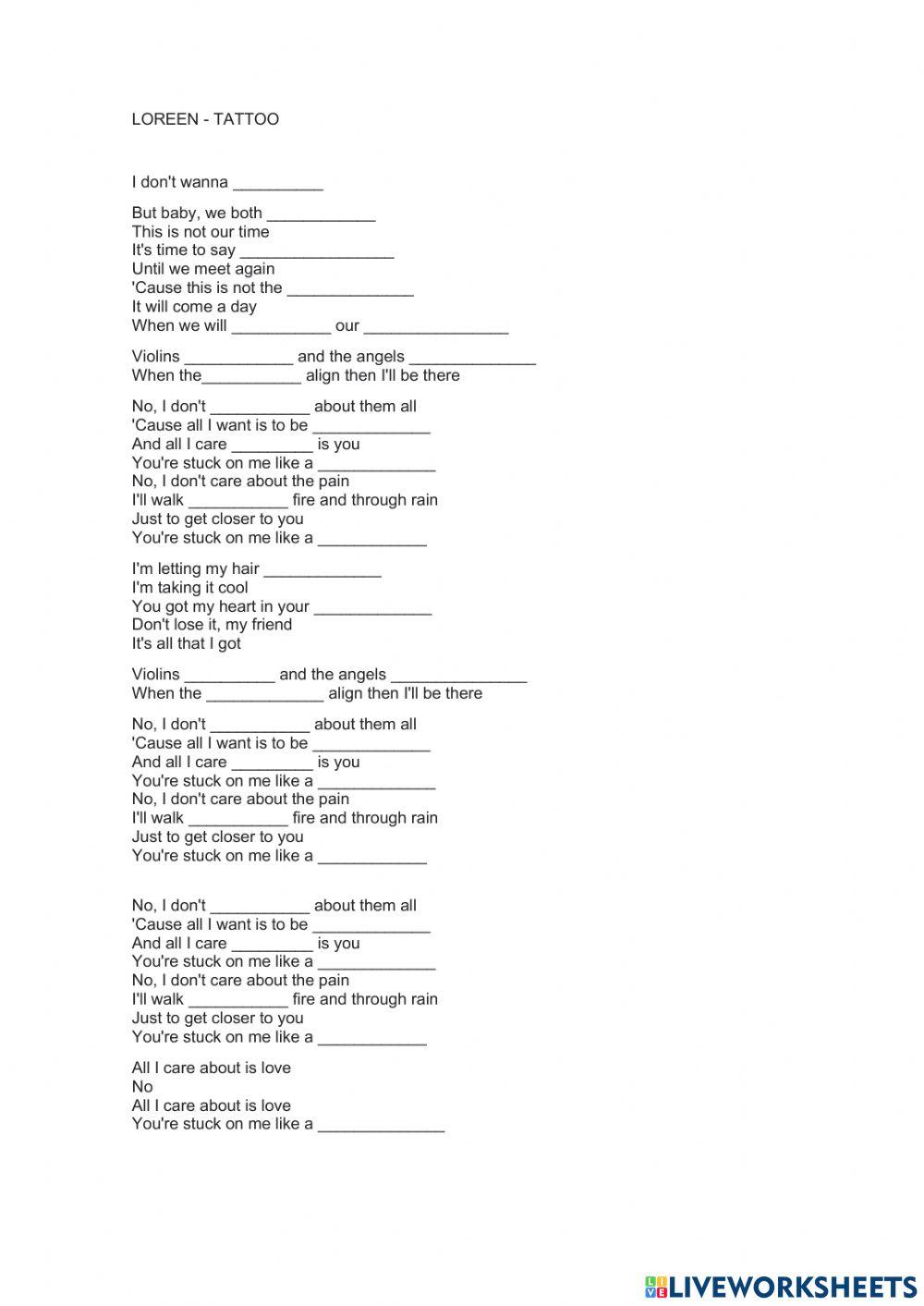 7426476 | Loreen Tattoo Song | Noelia Sánchez