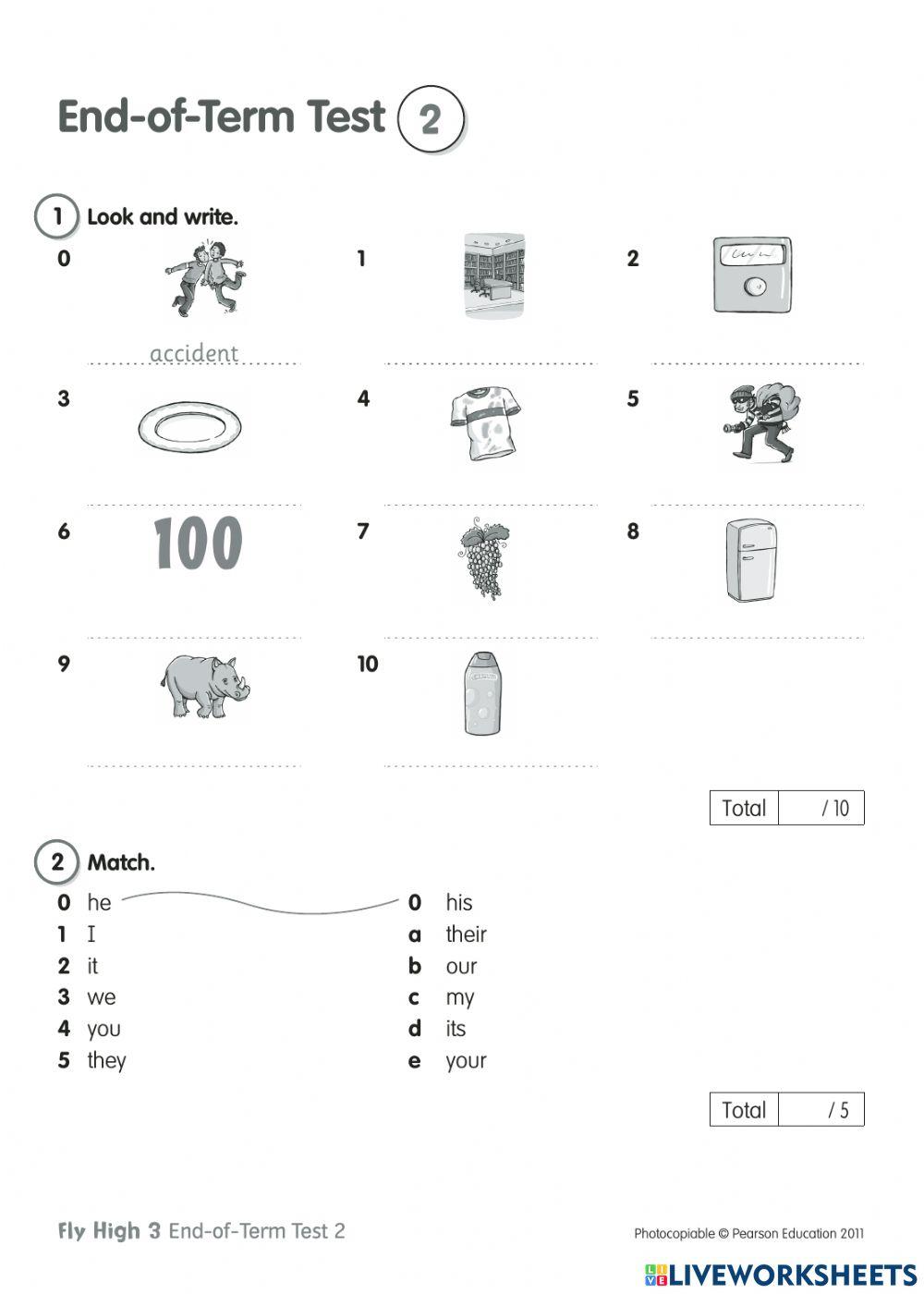 End of term online exercise for | Live Worksheets